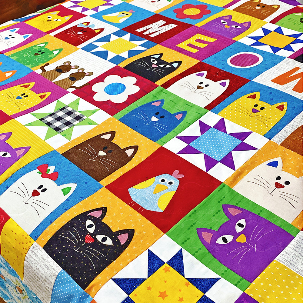 The Catnip Cats: Fun Kitty Cat Applique Quilt Pattern – The Red Boot ...