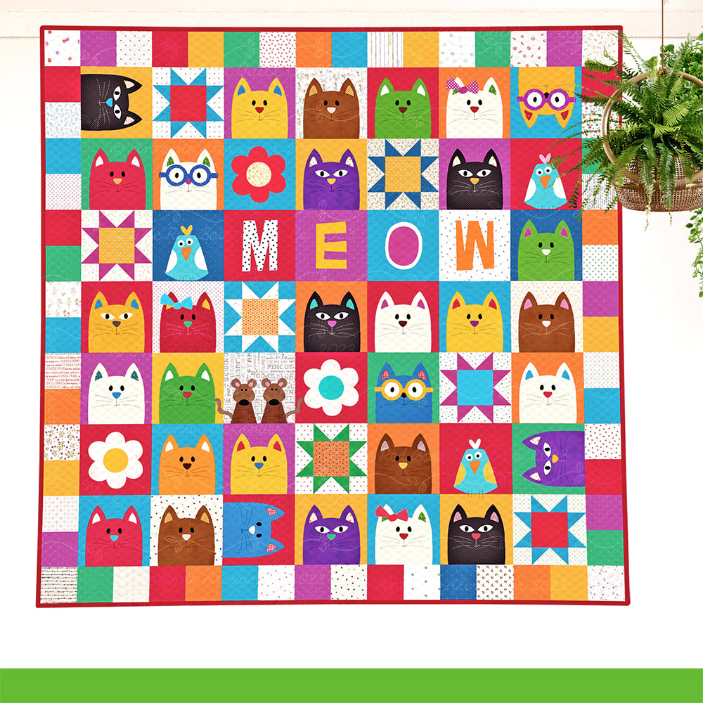 The Catnip Cats: Fun Kitty Cat Applique Quilt Pattern – The Red Boot ...