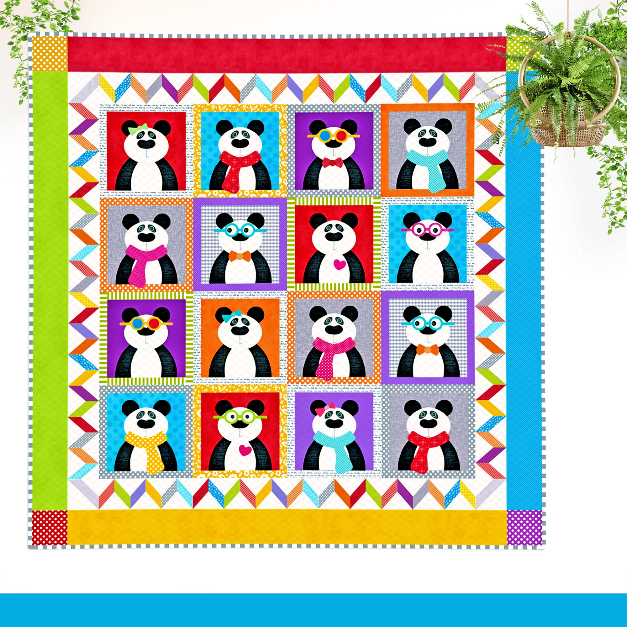 Panda Party: Fun Panda Applique Quilt Pattern – The Red Boot Quilt Co.