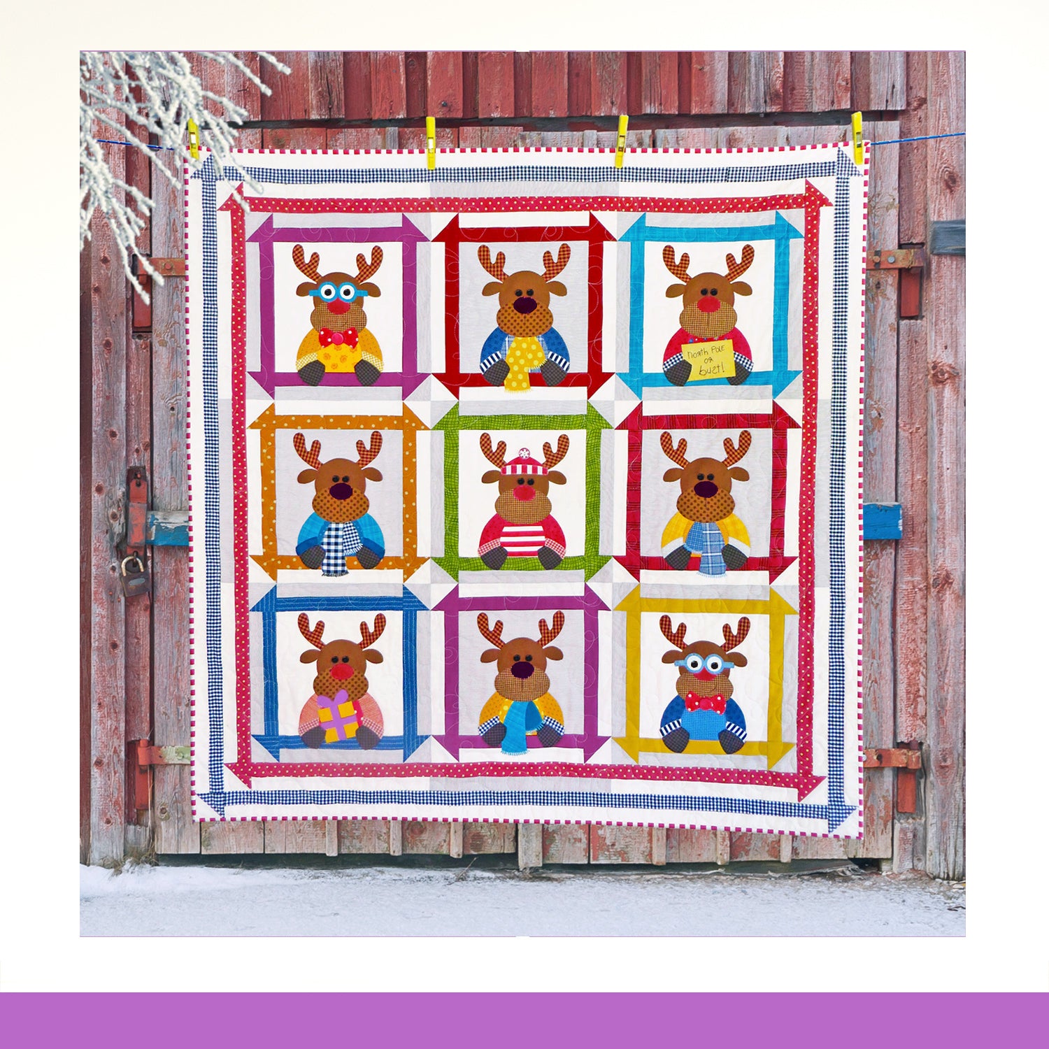 Reindeer Games: Christmas Reindeer Quilt Pattern – The Red Boot Quilt Co.